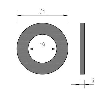 DIN 125 Zn 19 podložka plochá | Kondor s.r.o.