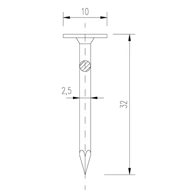 DIN 1160 Zn 32x2,5 hřebík do krytiny 2,5kg | Kondor s.r.o.