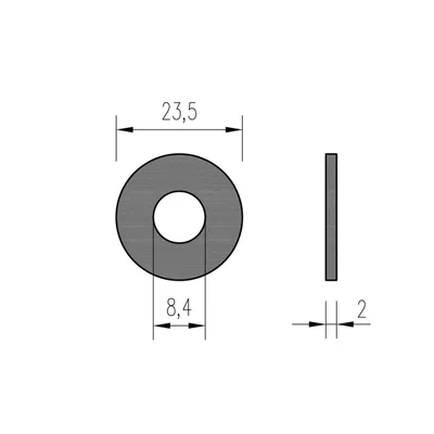 DIN 440 A2 9 podložka pro dřevěné konstrukce (M8) nerez | Kondor s.r.o.